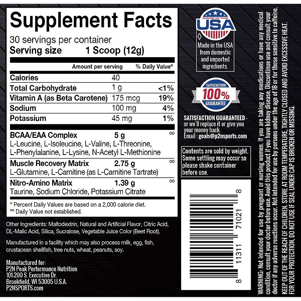 P2N XTR RECOVERY POST WORKOUT 30 SERVS - Nutrition Depot