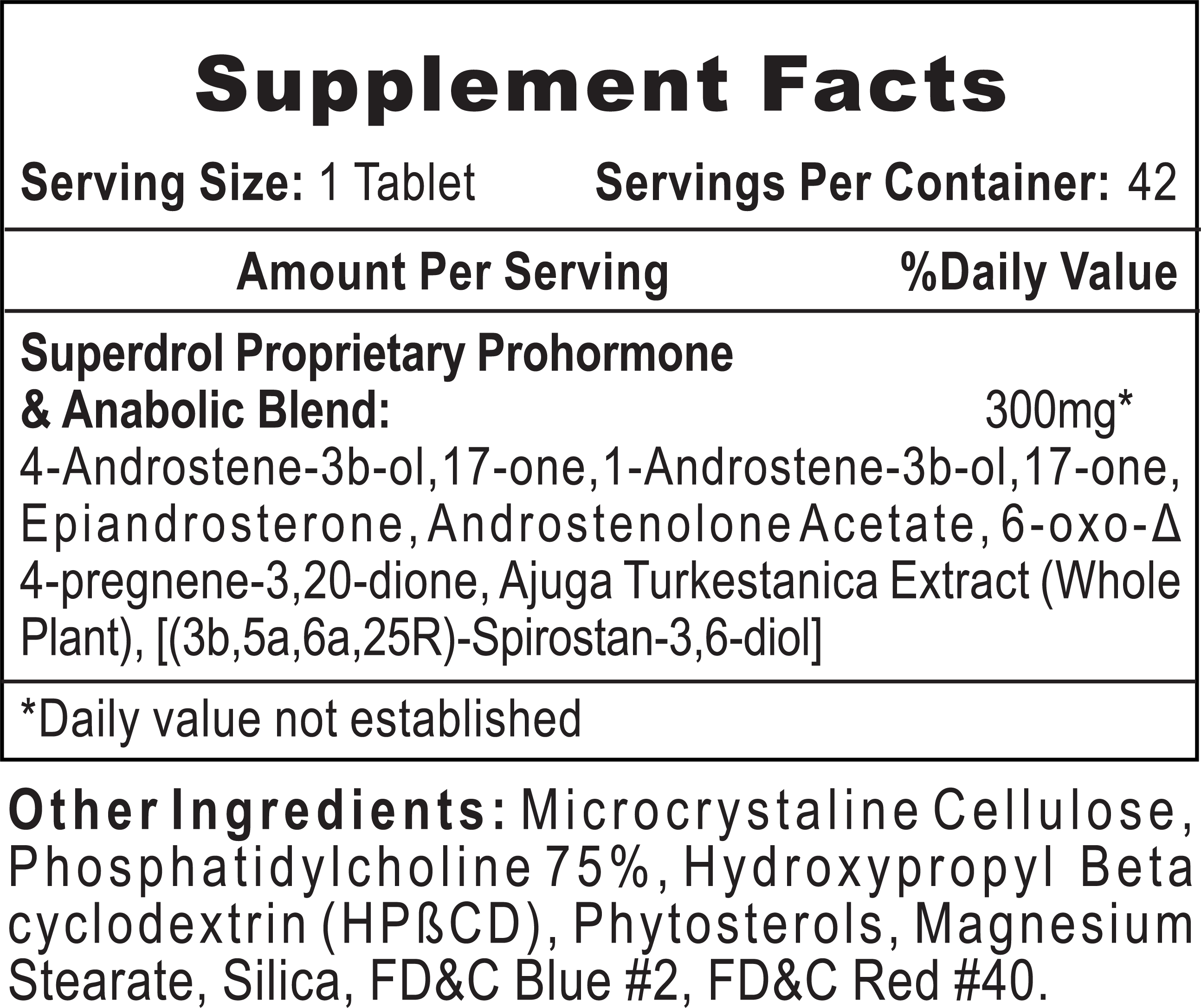 HI TECH PHARMA SUPERDROL PHARMACEUTICALS 42 TABS - Nutrition Depot