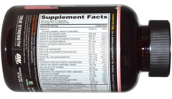 Nutrition Depot - Optimum Opti Women 120 Caps - Nutrition Depot