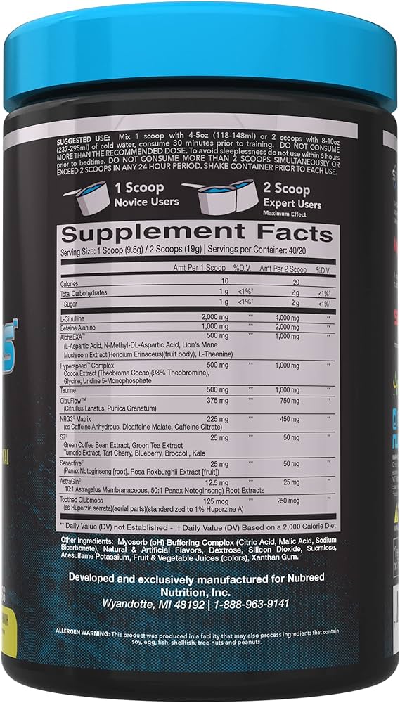 Nutrition Depot - NUBREED NOTORIUS PREWORKOUT 50 SERVS - Nutrition Depot